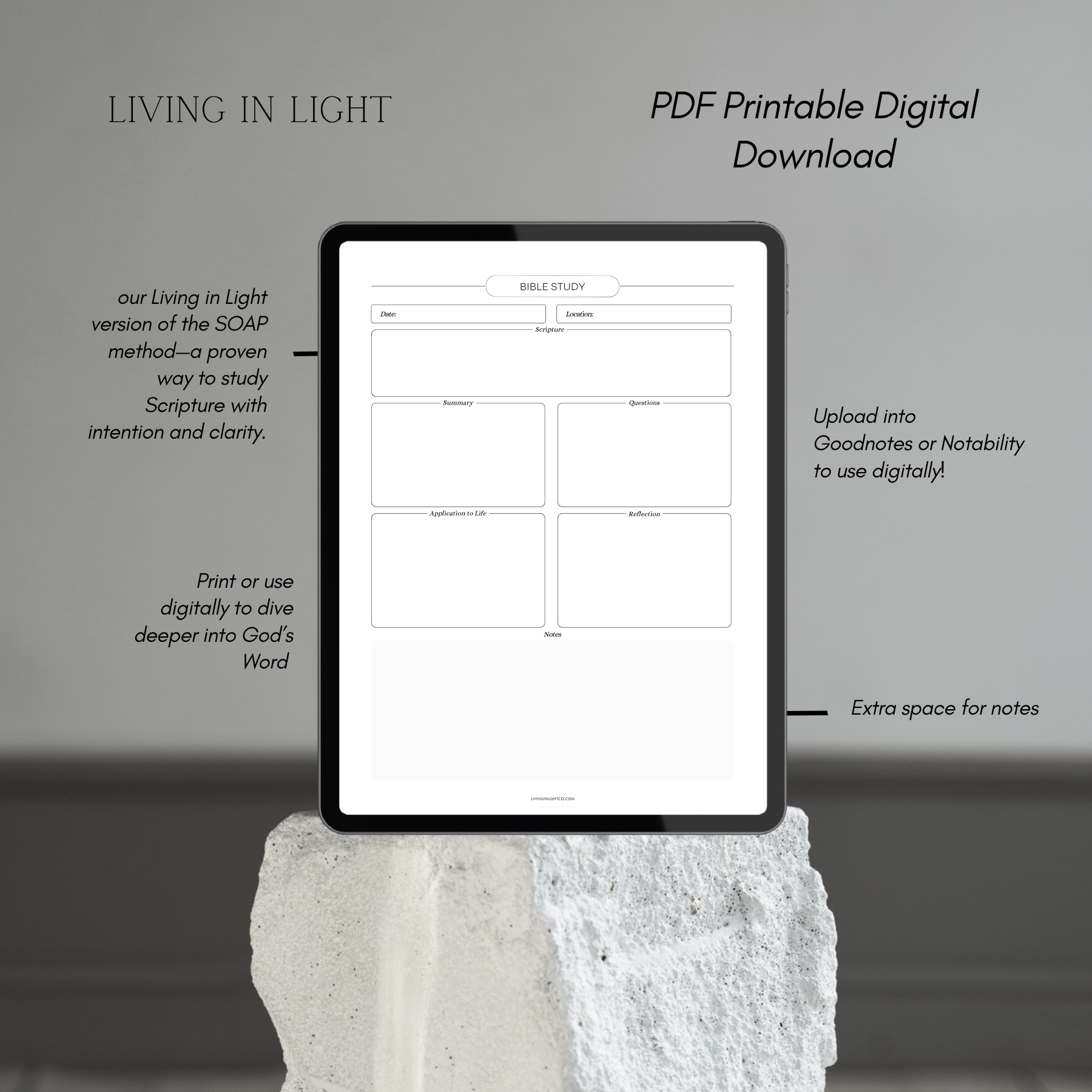 Bible Study Notes PDF – Faith-Based SOAP Bible Study Method – Digital ...