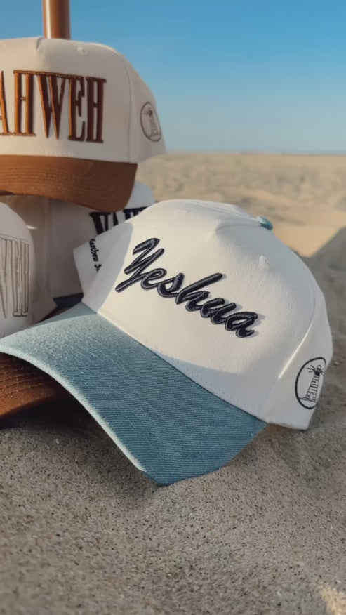 Yeshua Custom Embroidered Hat – 3D Script Design, Modern Faith Apparel ...